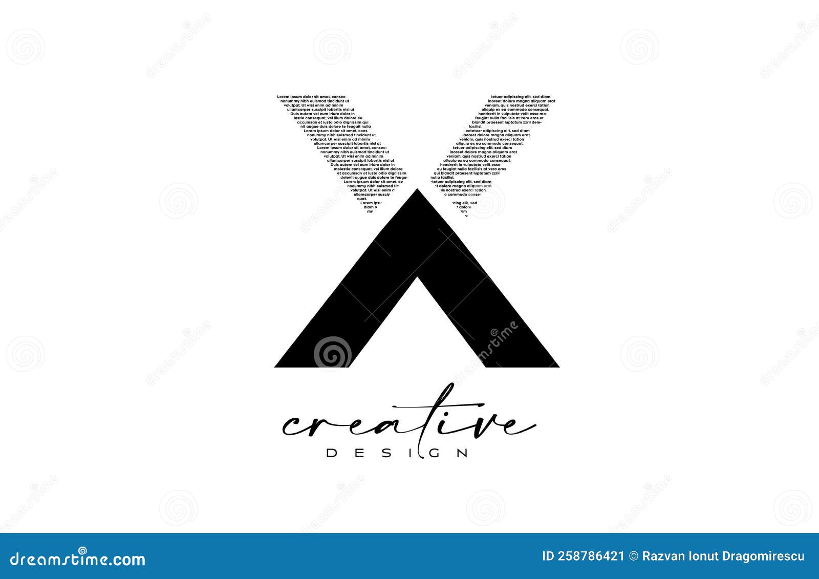 X Letter Logo Design with Creative Letter X Made of Black Text Font ...