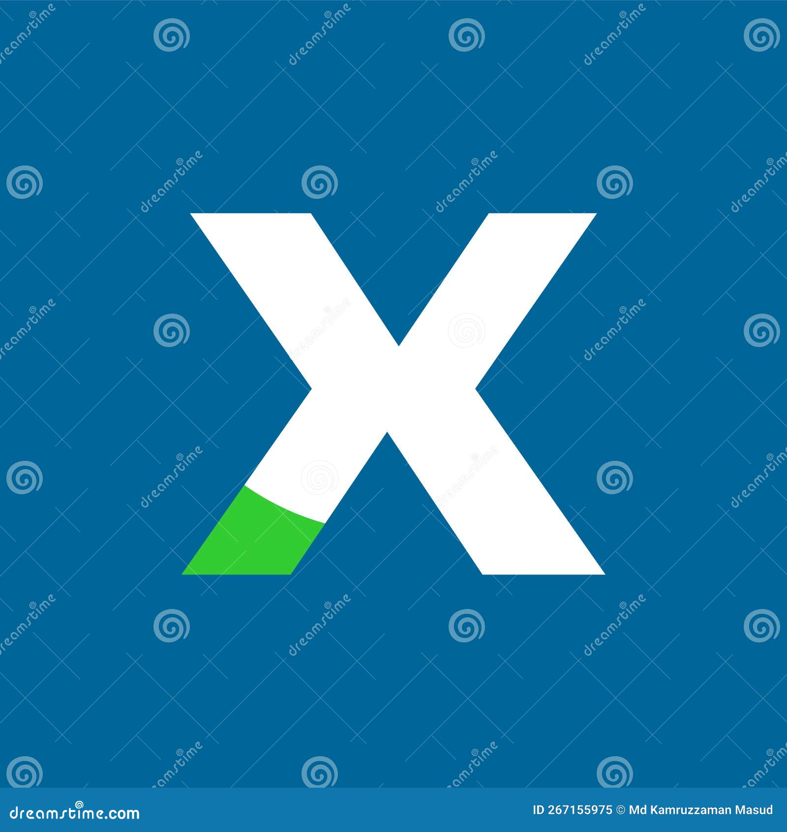 X Letter Mark Logo Design Template Element Stock Vector - Illustration ...