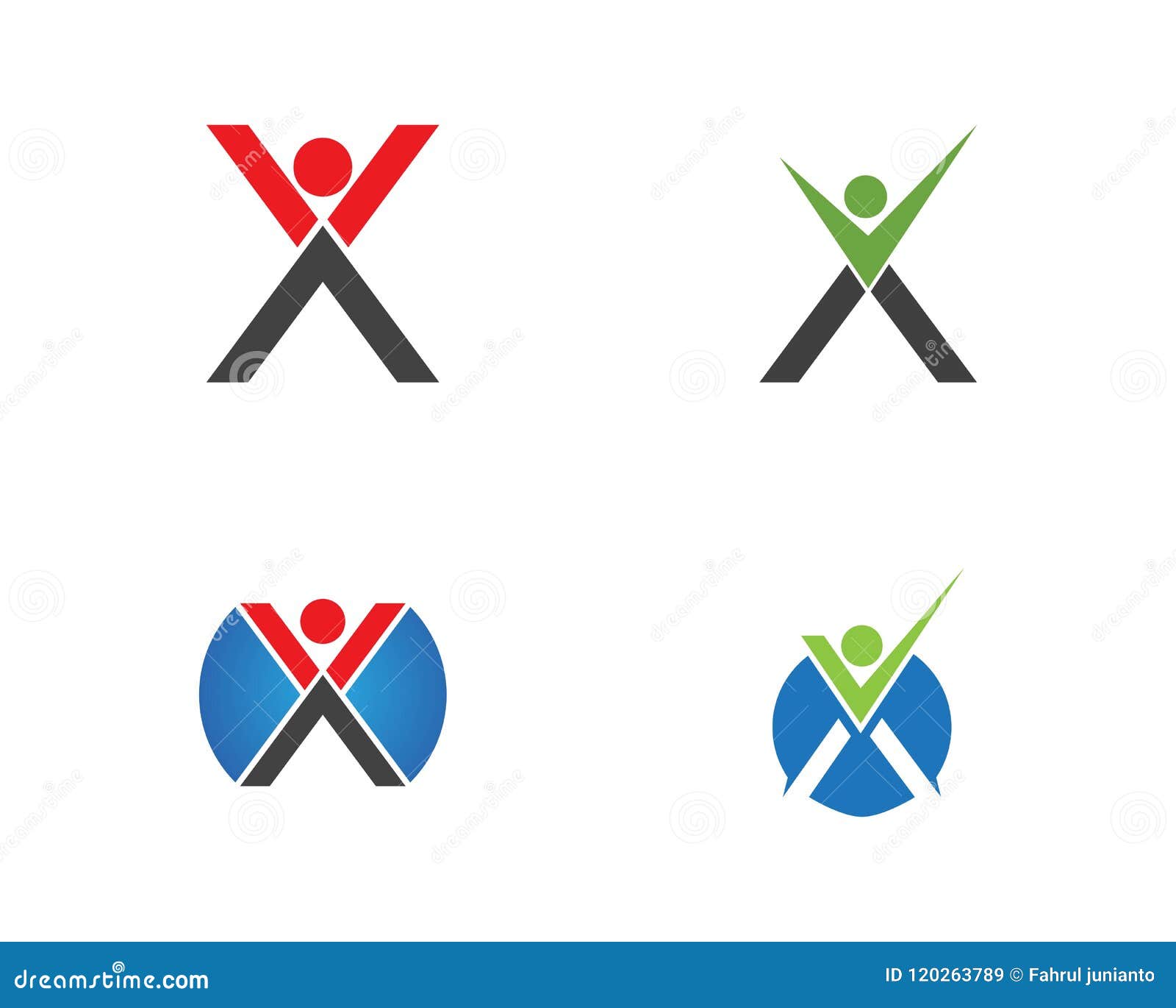 X Letter People Icon Logo Template Stock Vector - Illustration of ...