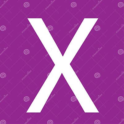 X Letter on Purple Background Stock Illustration - Illustration of ...