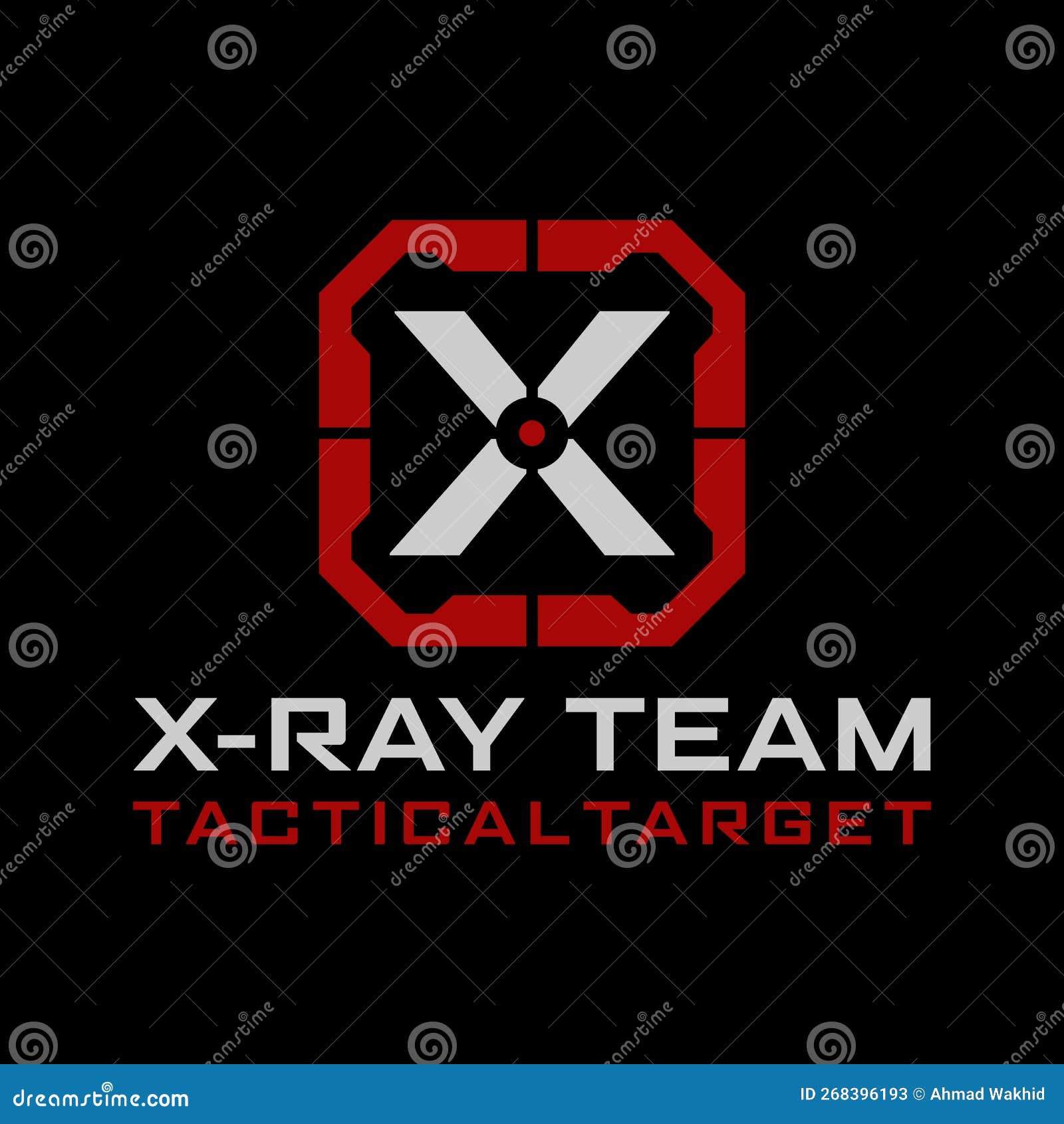 X Letter Tactical Military Target Logo Design Stock Illustration ...