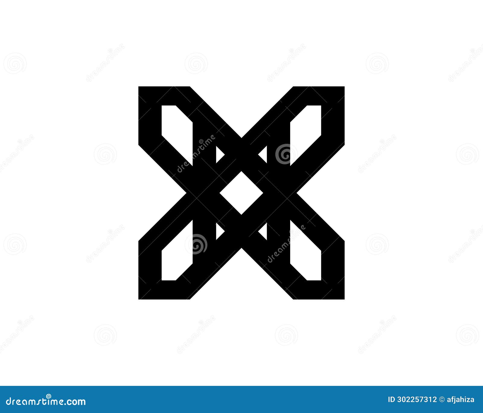 X logo black icon template stock vector. Illustration of signage ...
