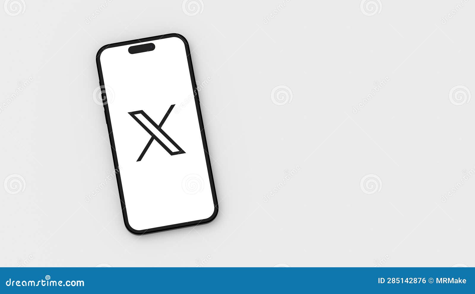 X Logo, Former Twitter, on IPhone Screen on Gray Background with Copy ...