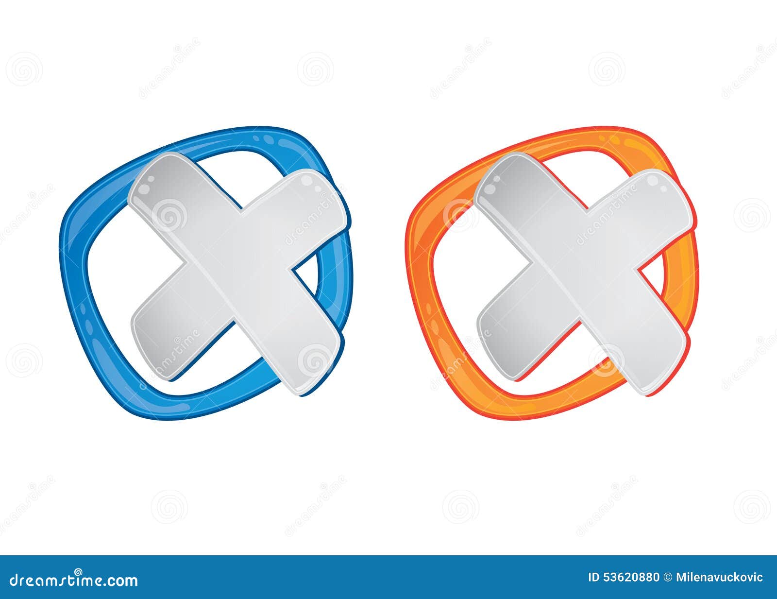 X mark in a design bubble stock vector. Illustration of blue - 53620880