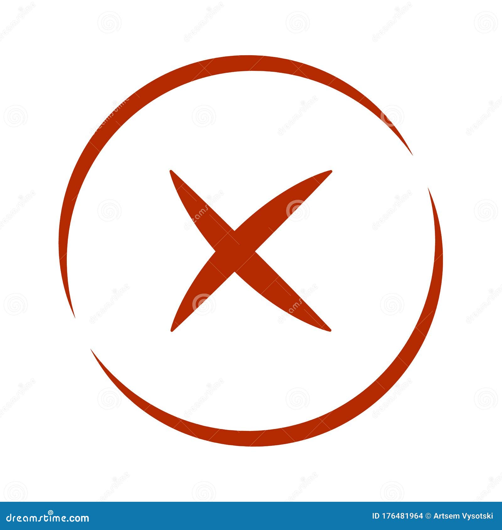 X Mark Icon Sign Vector Illustration. Icon of Check Box Stock ...