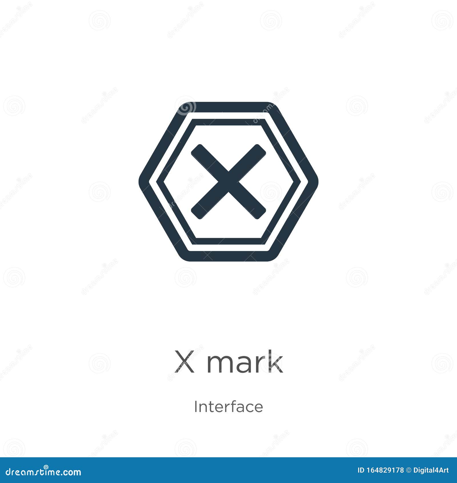 X Mark Icon Vector. Trendy Flat X Mark Icon from Interface Collection ...