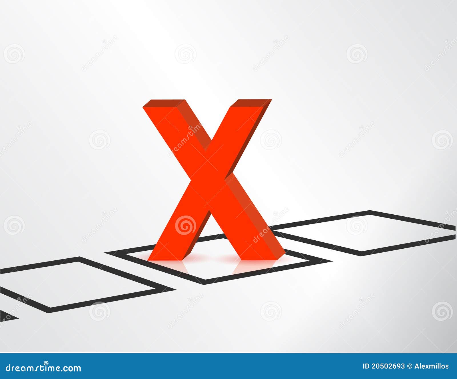 X Mark List Symbol Illustration Stock Illustration - Illustration of ...
