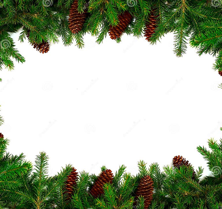 X-mas frame stock photo. Image of rough, christmas, foliage - 7332016
