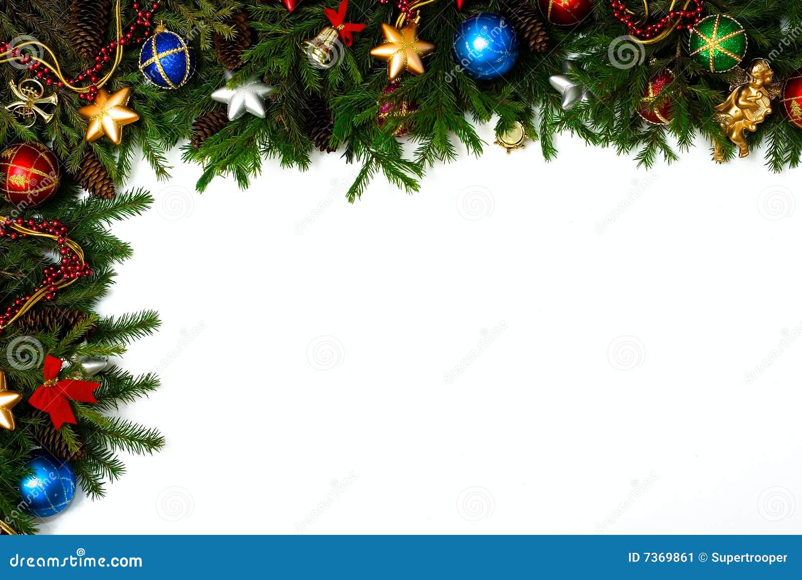 X-mas frame stock image. Image of card, foliage, blank - 7369861