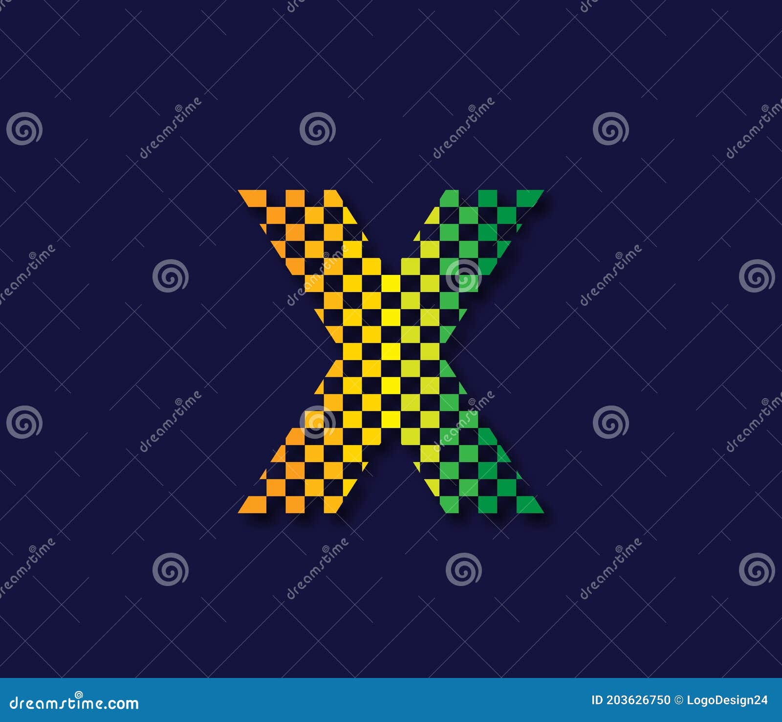 X Megapixels Creative Logo Design Concept Stock Vector - Illustration ...