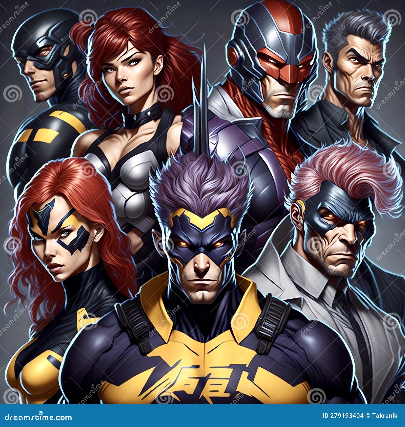 X-Men stock illustration. Illustration of creator, painted - 279193404