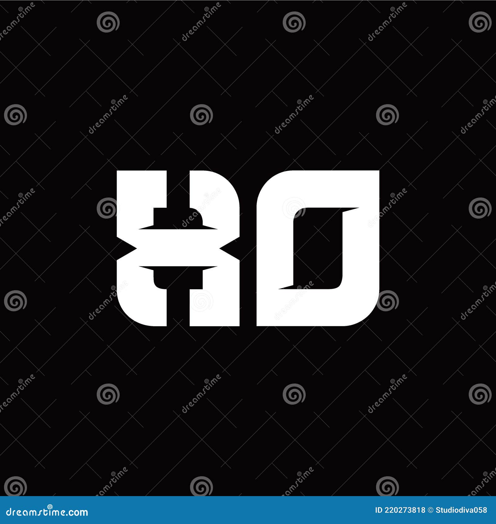 X O Letter Monogram Style Initial Logo Template Stock Illustration ...