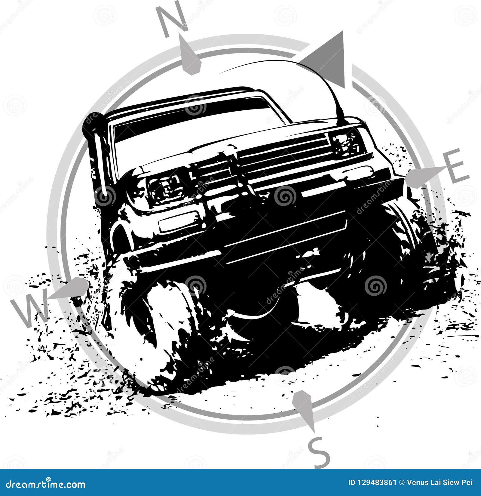 4X4 OFF ROAD stock illustration. Illustration of logo - 129483861