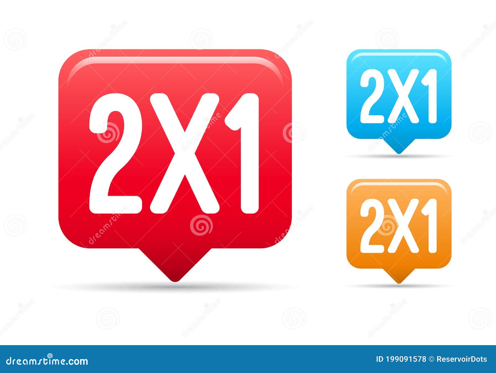 2x1 Offer Tags stock vector. Illustration of special - 199091578