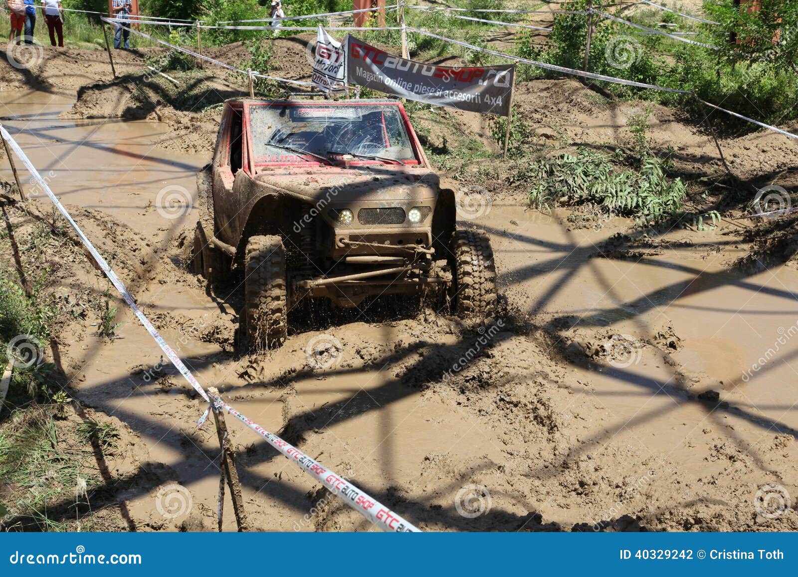 4x4 offroad vehicle in mud editorial photography. Image of trophy ...