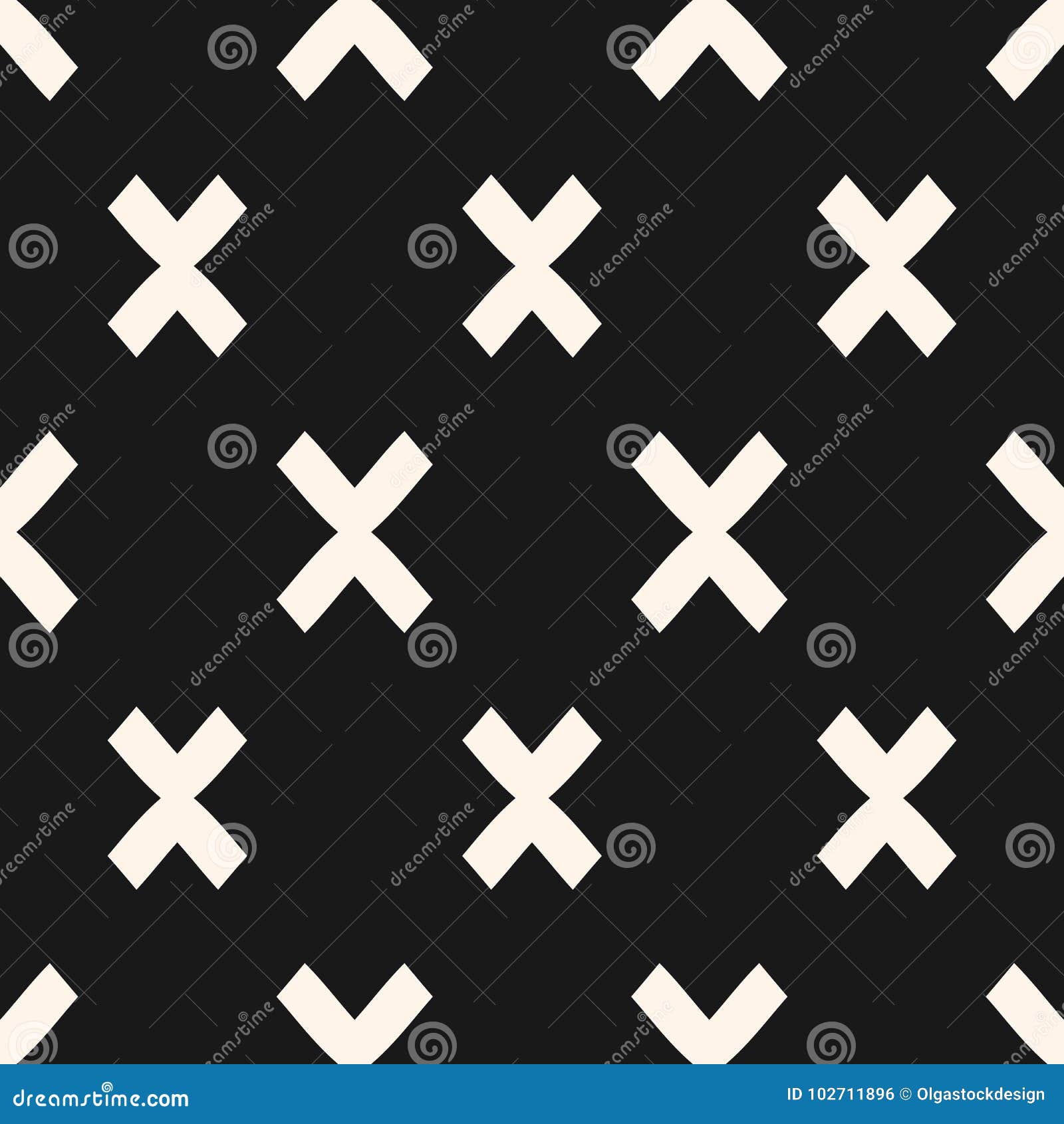 X Pattern. Modern Funky Texture with Crosses. Stock Vector ...