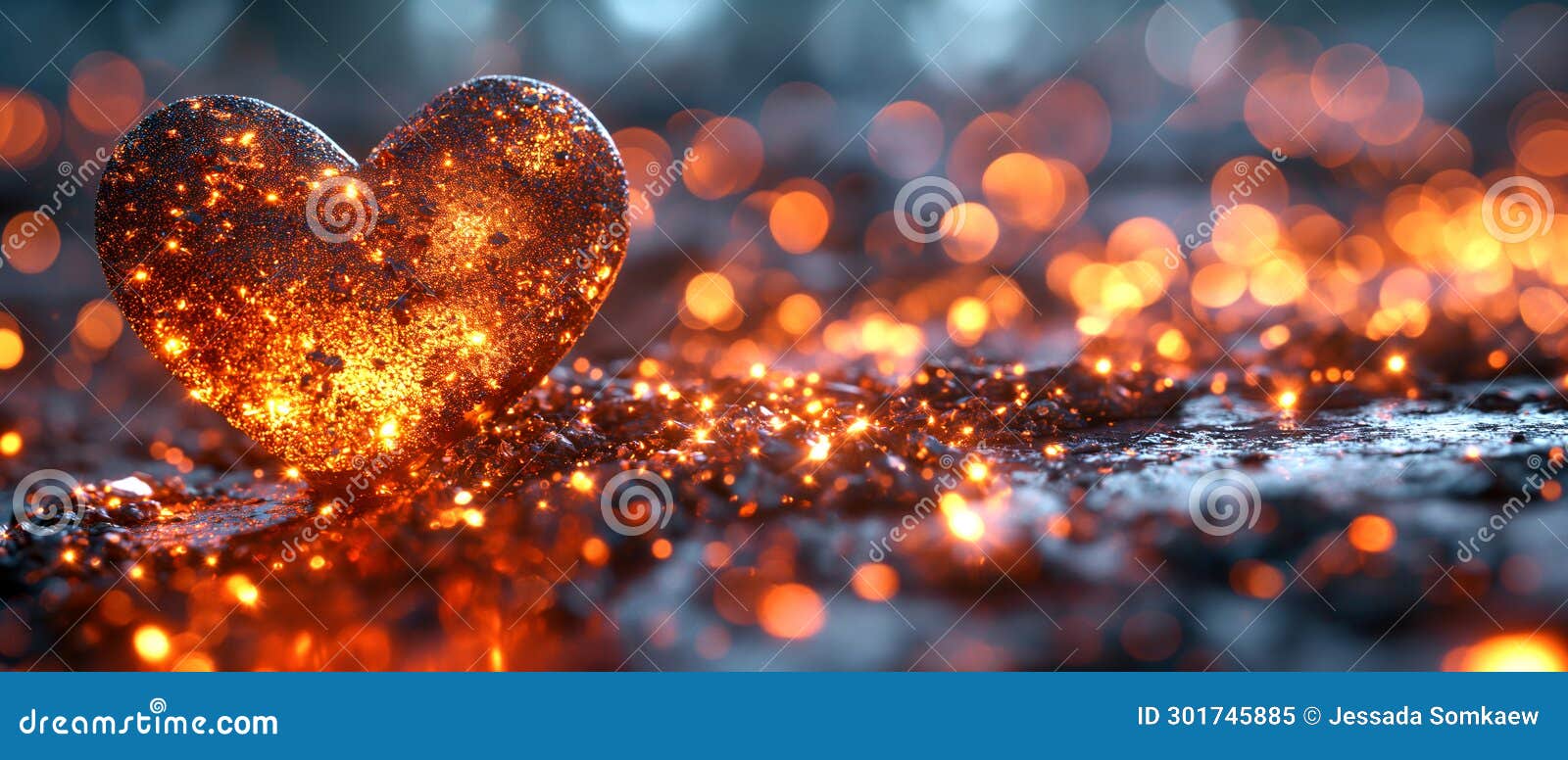 7000X3000 Pixel, Heart Shape in Banner Template, 300 DPI, Generative AI ...