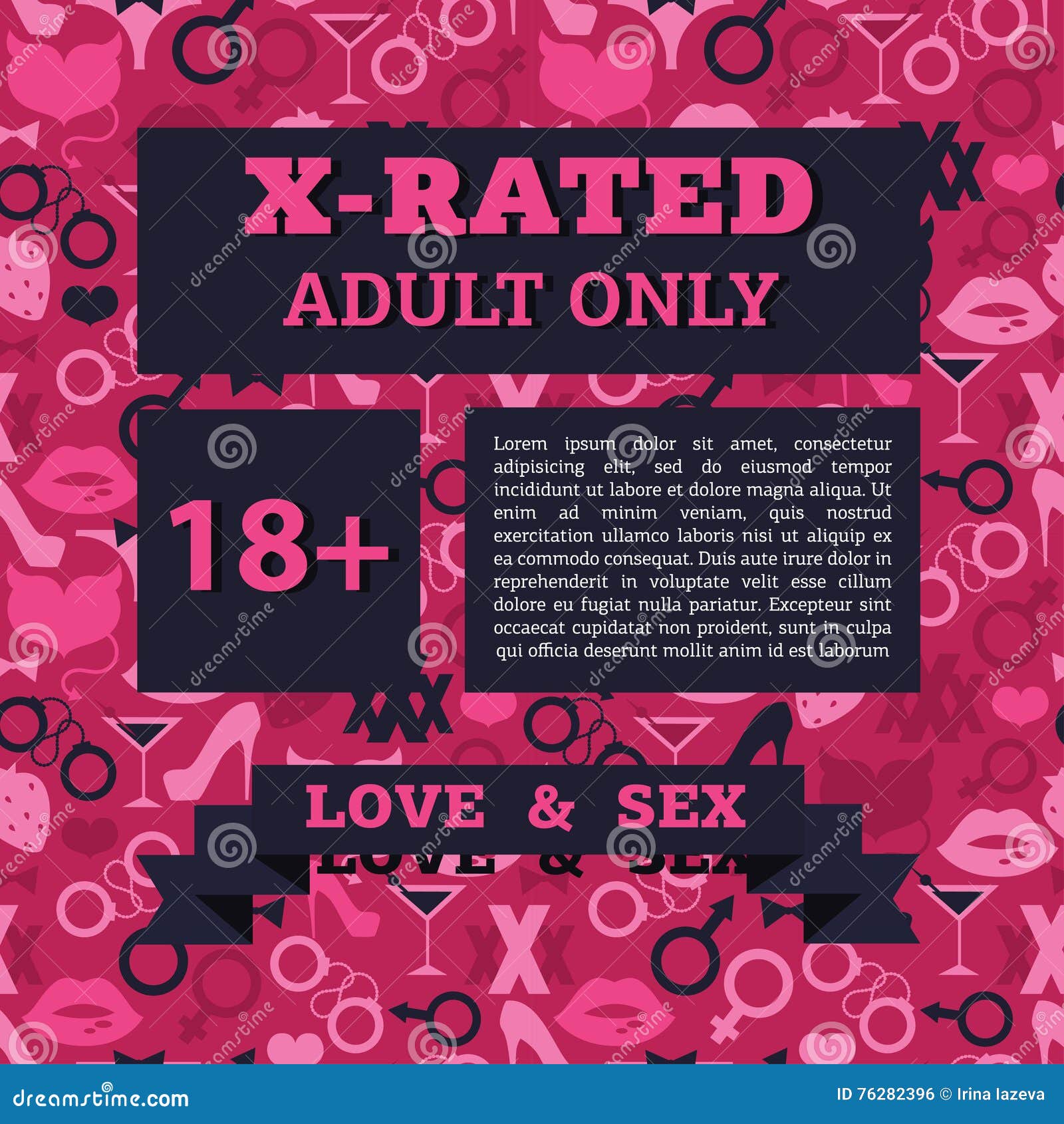 X-rated Banner for Adult only Content Stock Vector - Illustration of ...