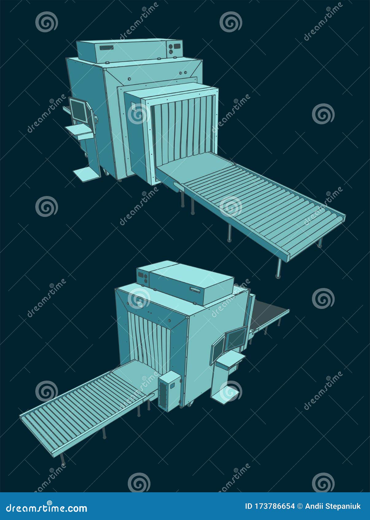 Baggage Scanner And Boxes Royalty-Free Stock Photo | CartoonDealer.com ...