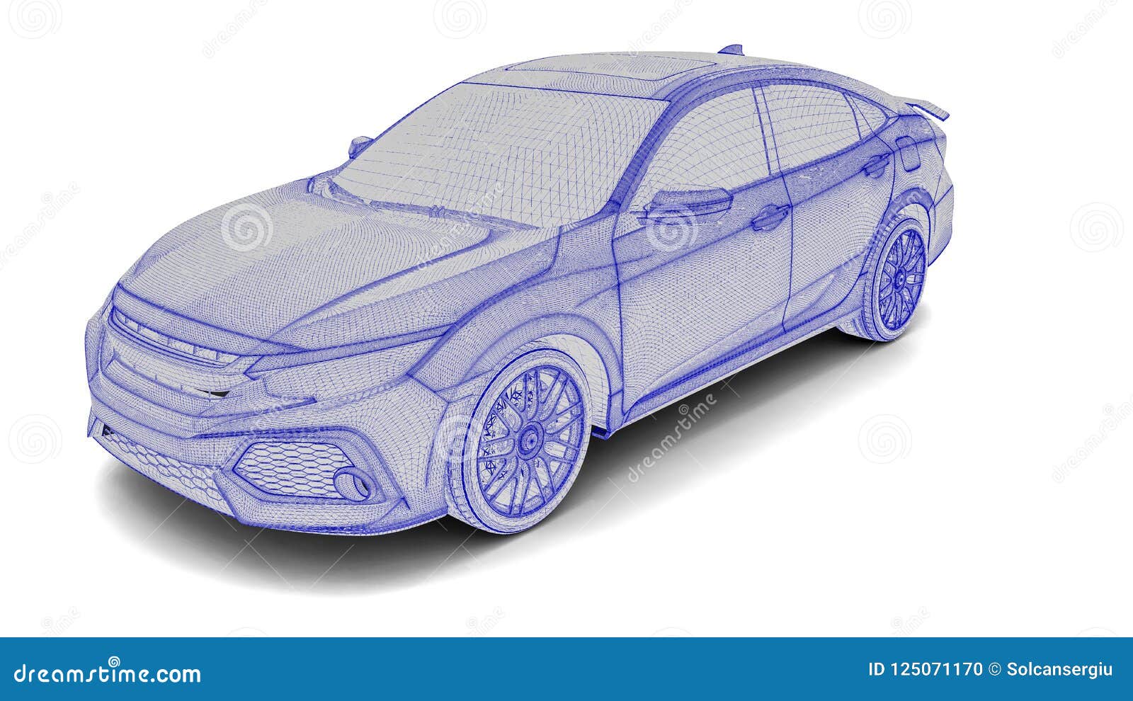 X-ray of a car stock illustration. Illustration of parts - 125071170