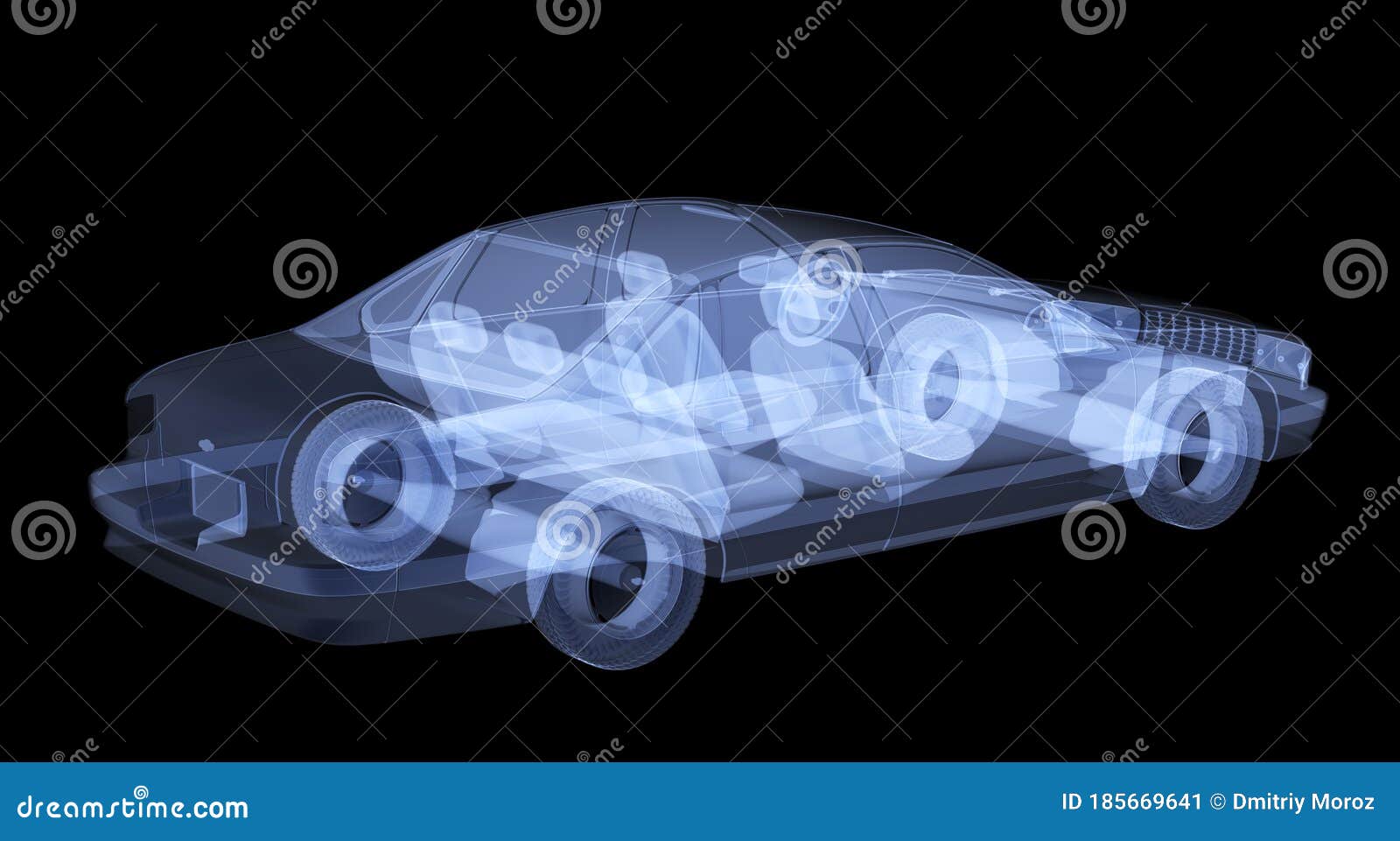 X-ray car isolated stock illustration. Illustration of transparent ...