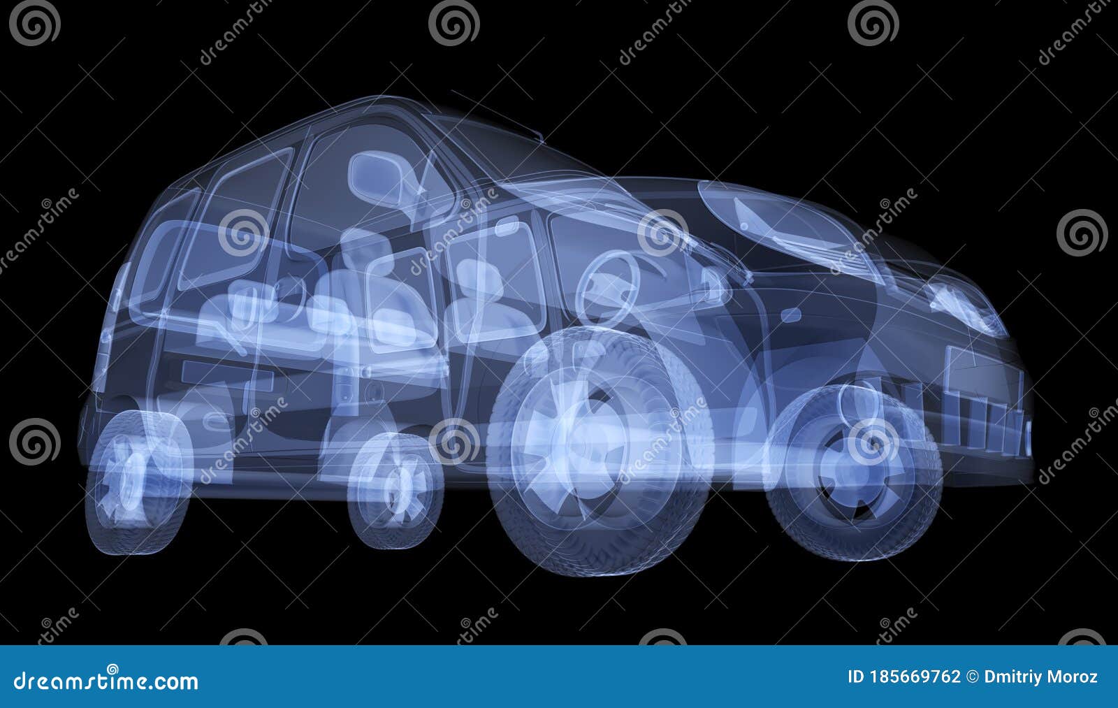 X-ray car isolated stock illustration. Illustration of scanning - 185669762