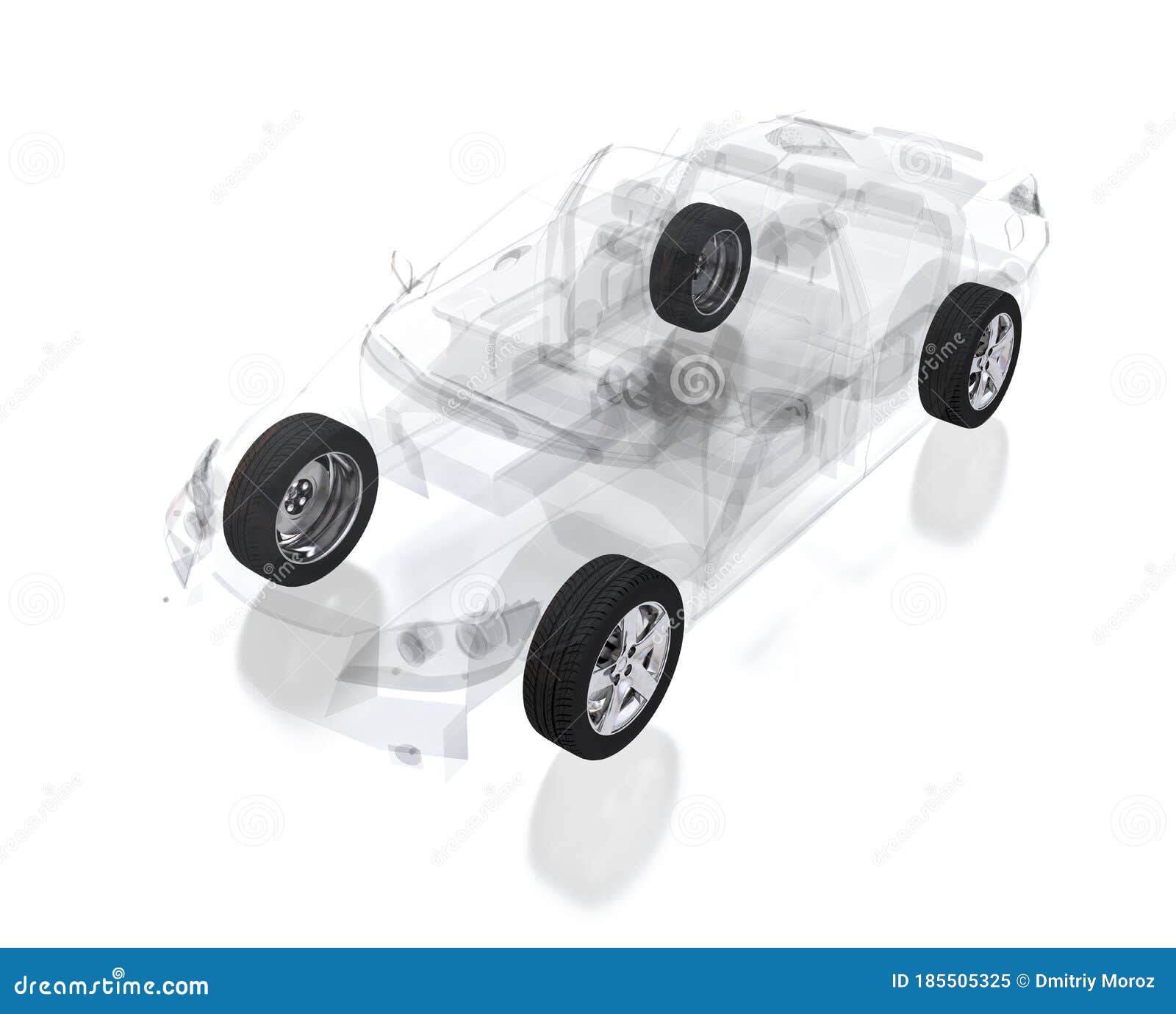 X-ray Car Isolated on White Stock Illustration - Illustration of speed ...