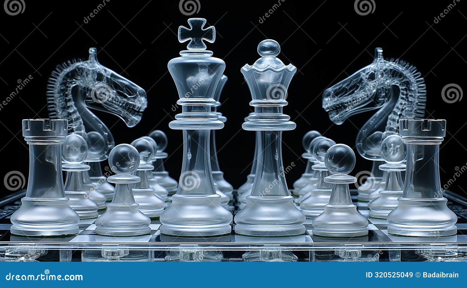 An X-ray of the Chess Pieces on the Board. Stock Illustration ...