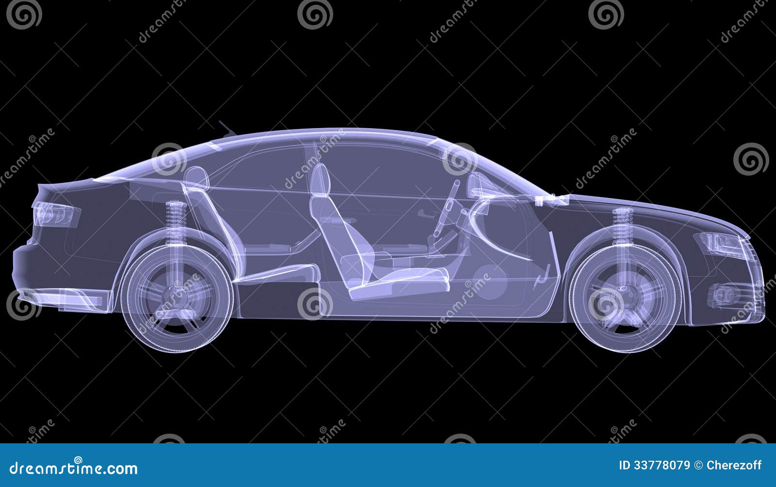 X-ray concept car stock illustration. Illustration of dreams - 33778079