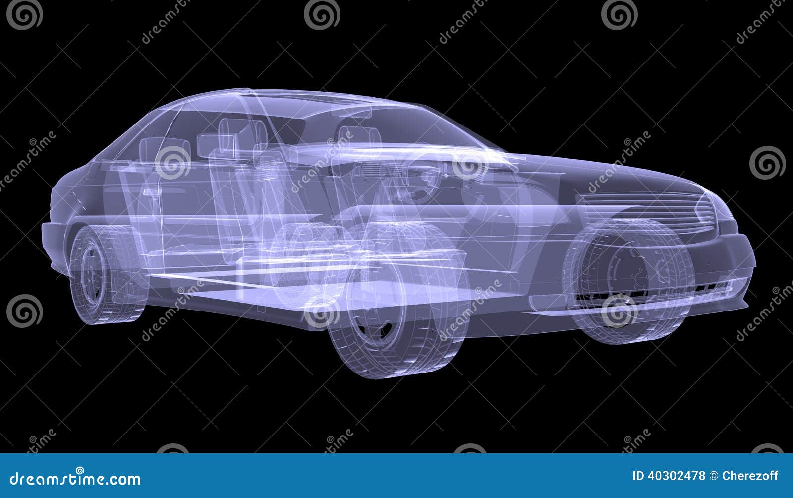 X-ray concept car stock illustration. Illustration of generic - 40302478