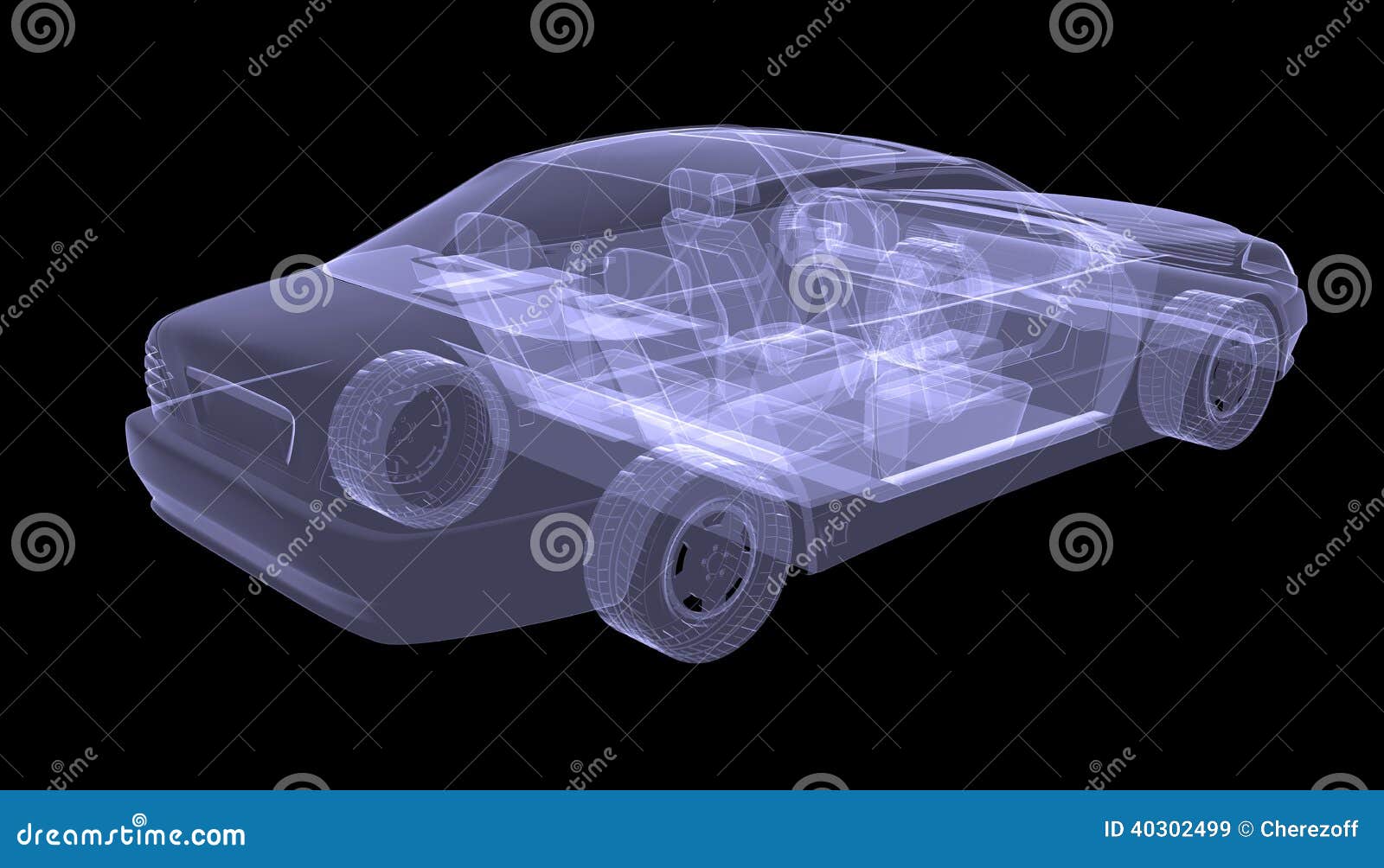 X-ray concept car stock illustration. Illustration of motor - 40302499