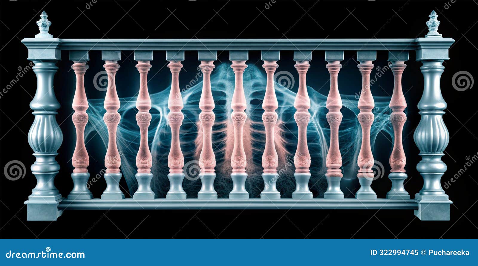 X Ray Examination of Victorian Gothic Guardrail with Bacon Anomalies AI ...