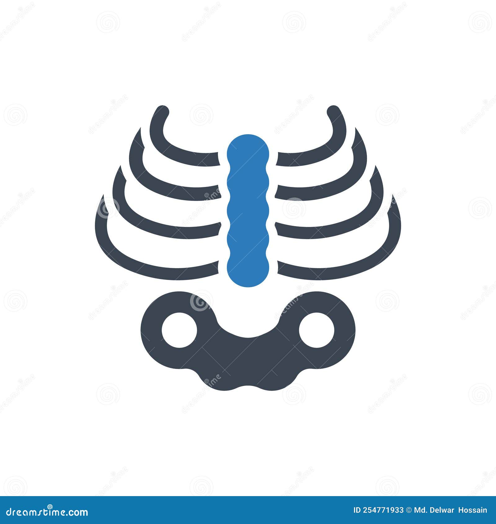 X-ray icon stock vector. Illustration of vector, sign - 254771933