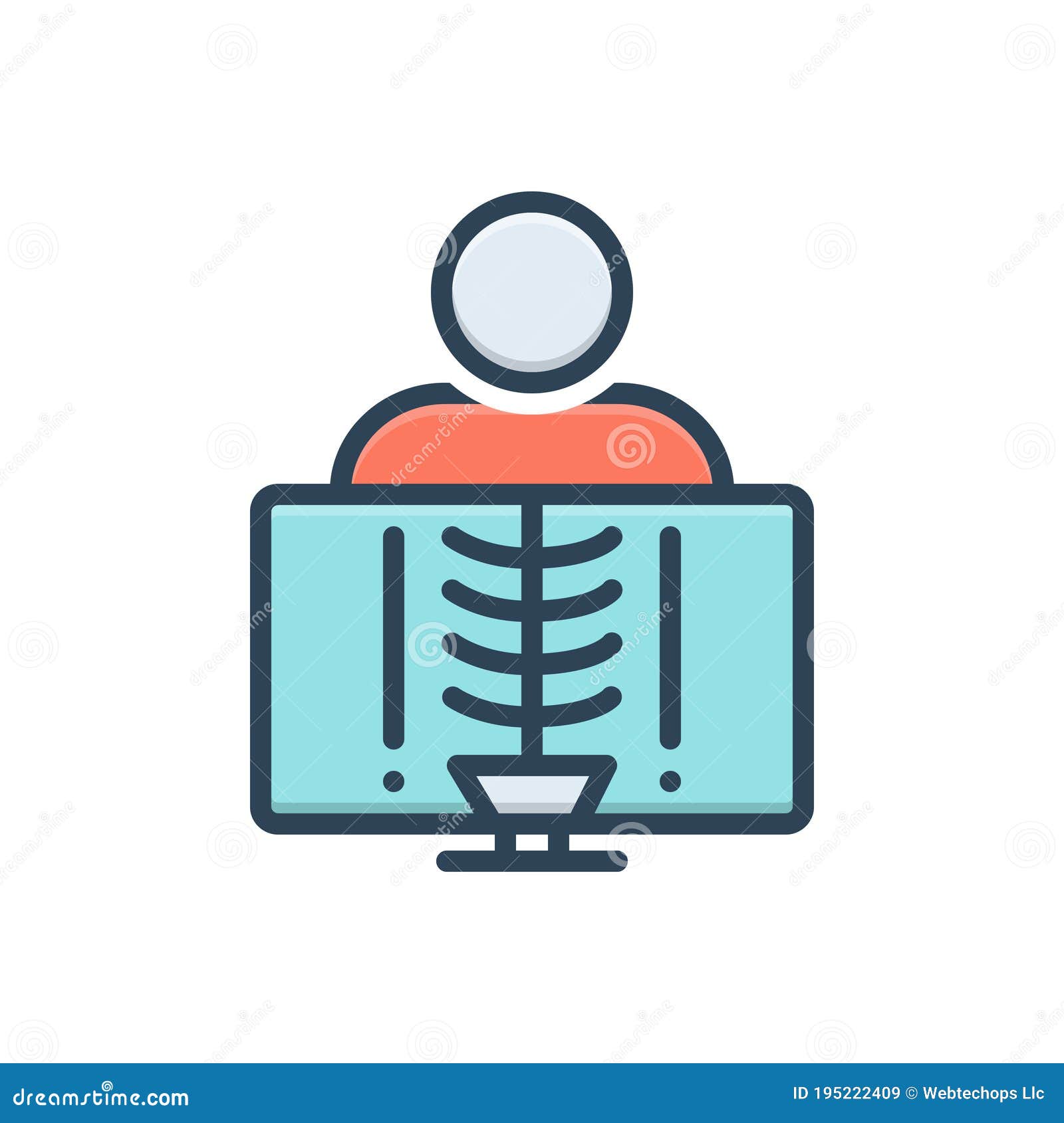 Color Illustration Icon for X Ray, Radiology and Medical Stock ...