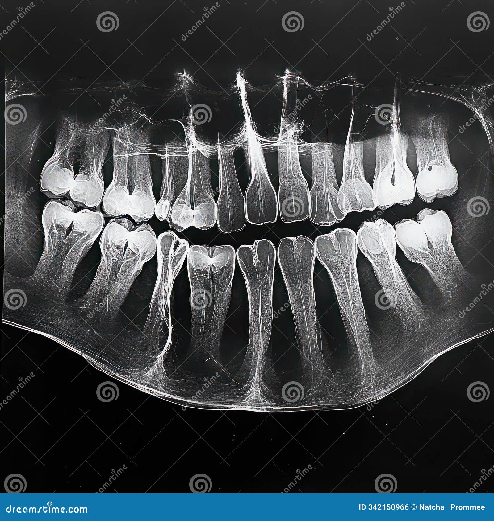 X-ray Image Of Anterior Human Teeth Stock Photo | CartoonDealer.com ...