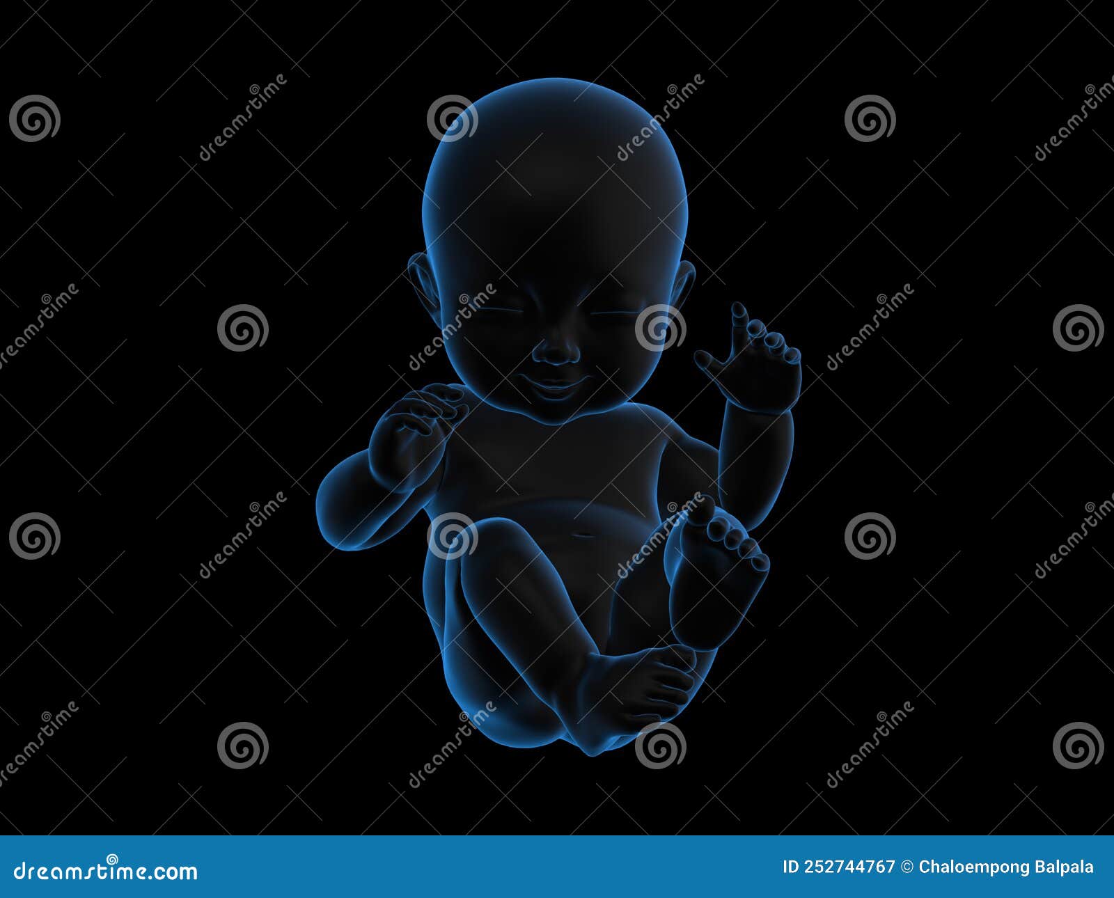 X-ray image of baby. stock illustration. Illustration of healthcare ...