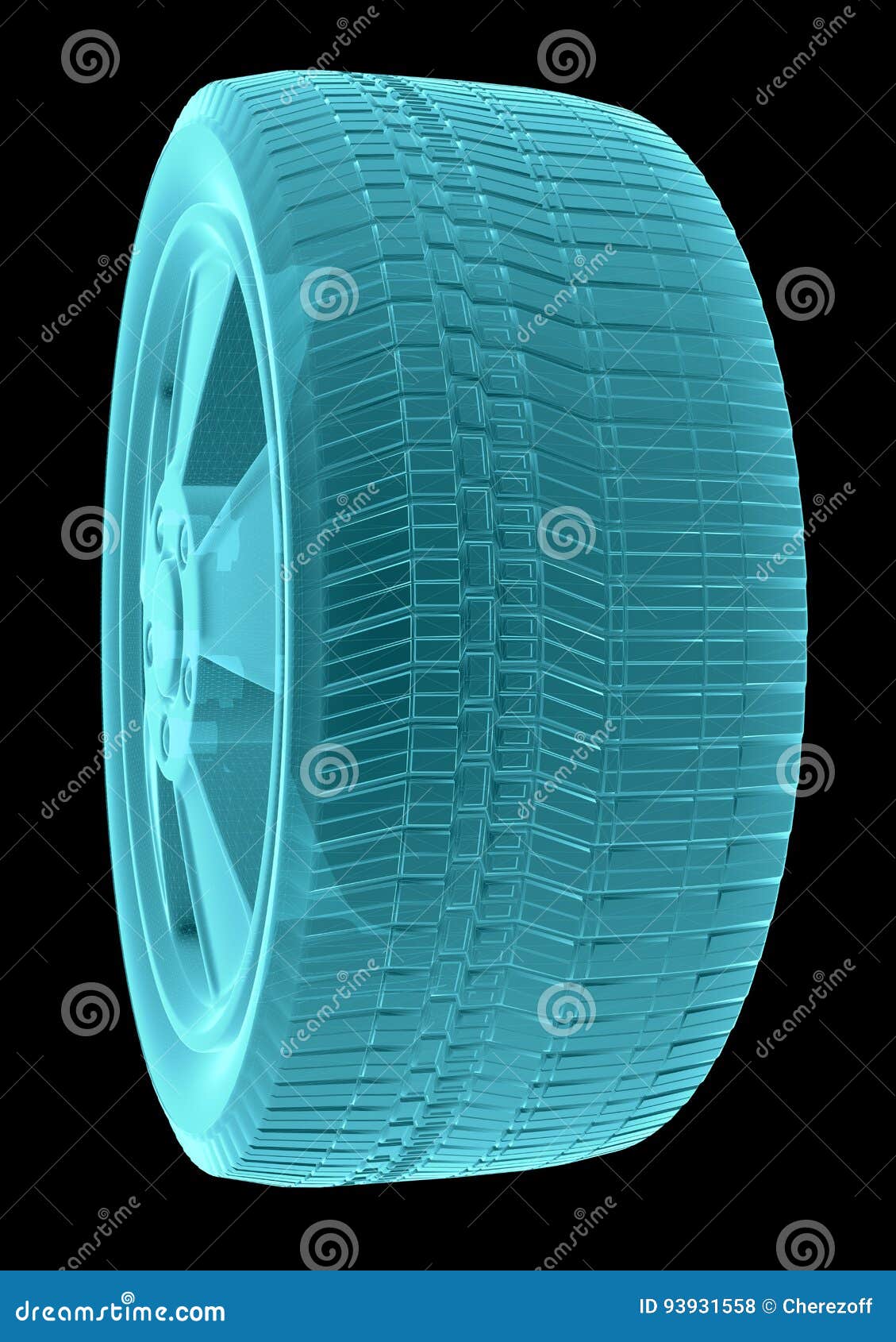 X-Ray Image of Car Wheel stock illustration. Illustration of abstract ...