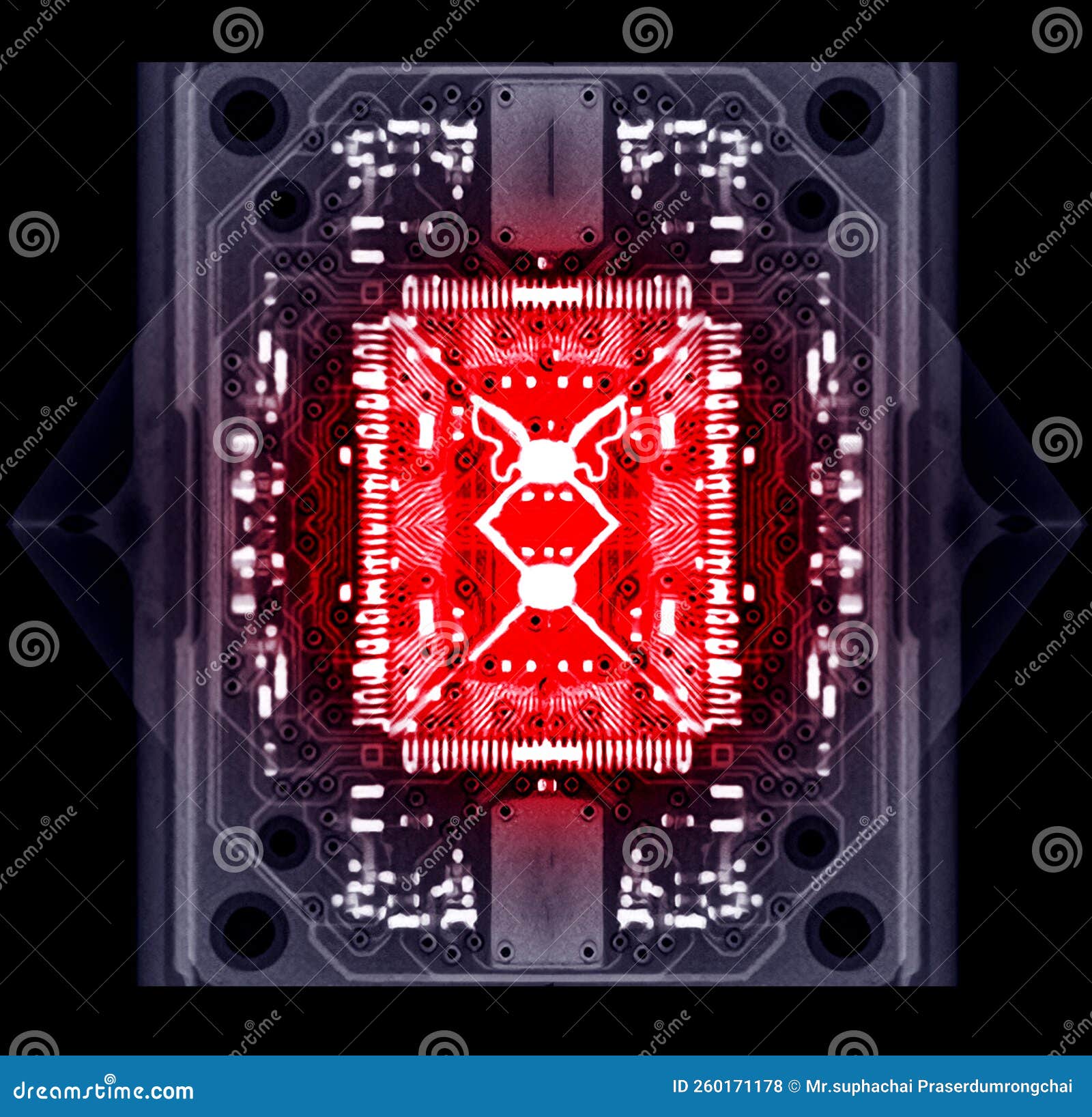 X-ray Image of Engine Control Unit or ECU in Motorcycle or Bigbike ...