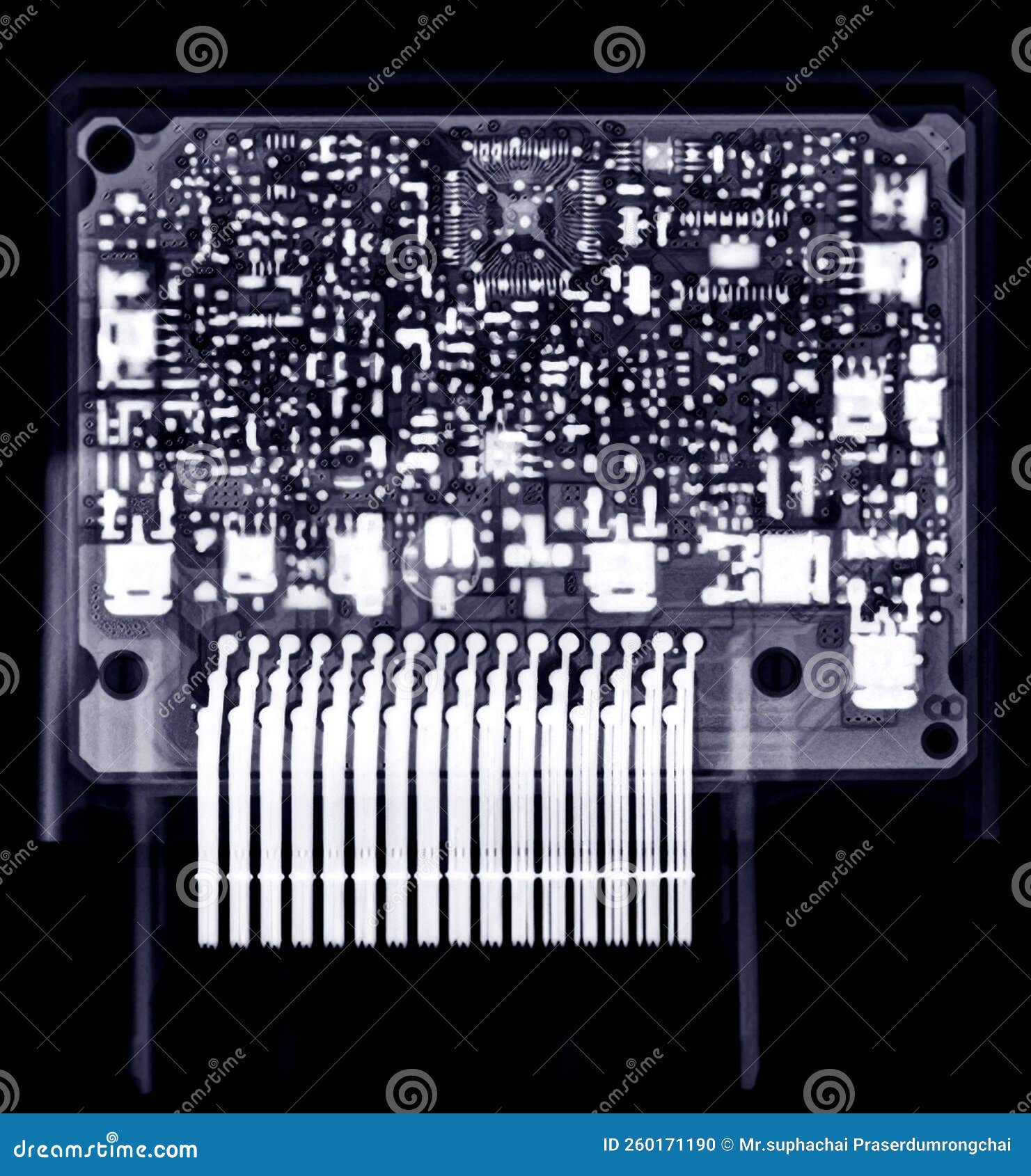 X-ray Image of Engine Control Unit or ECU in Motorcycle or Bigbike ...