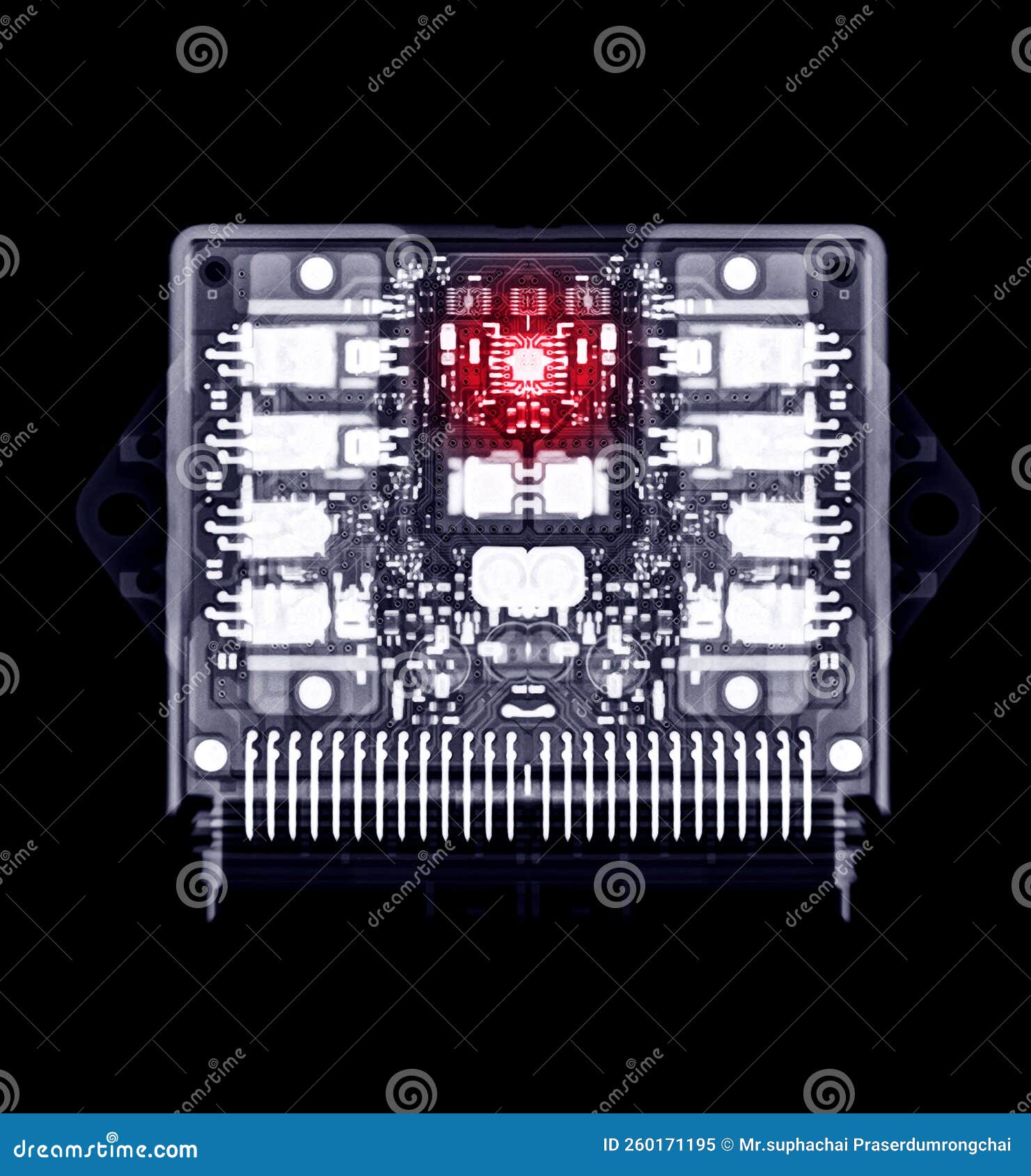 X-ray Image of Engine Control Unit or ECU in Motorcycle or Bigbike ...