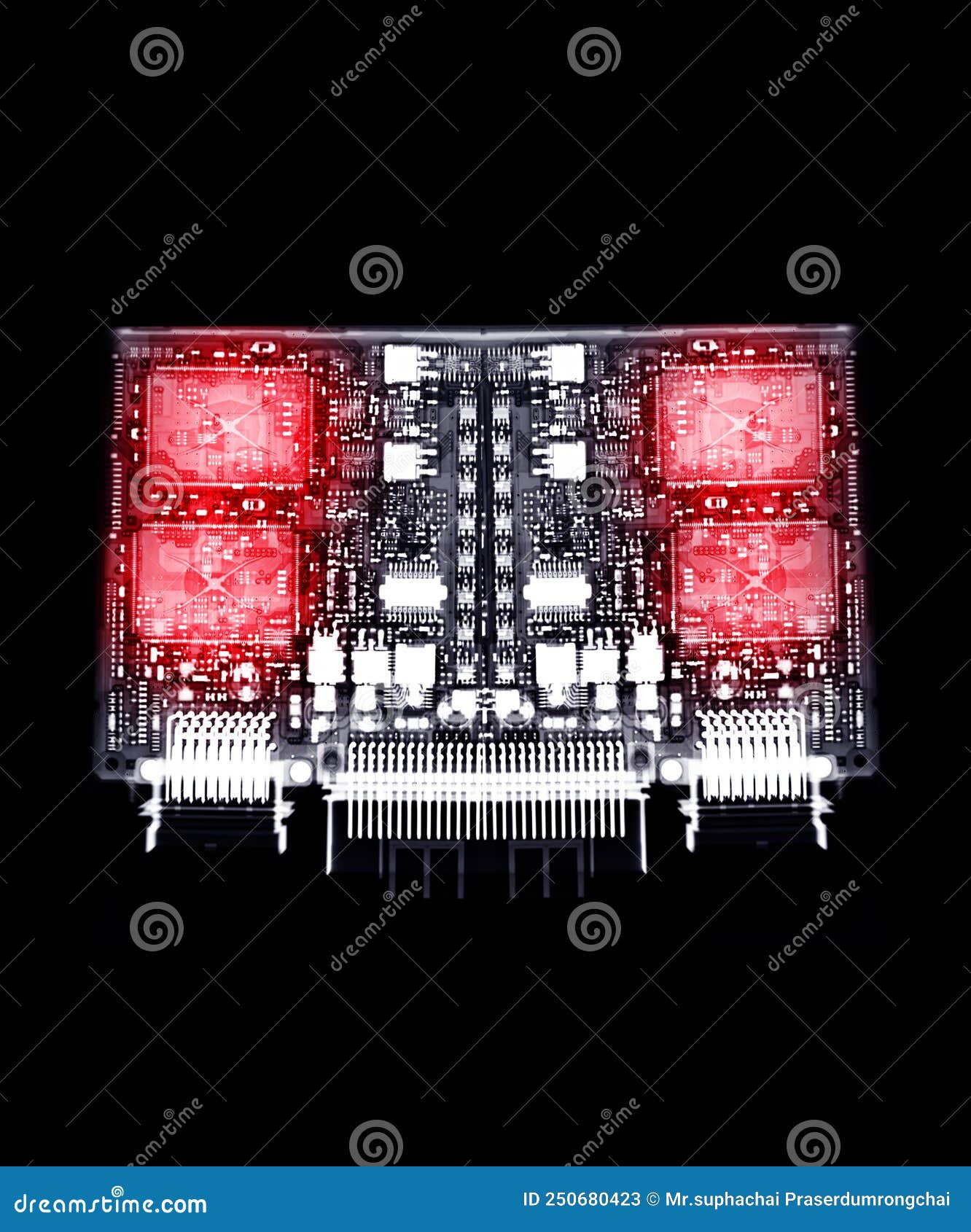 X-ray Image of Engine Control Unit or ECU Stock Image - Image of garage ...