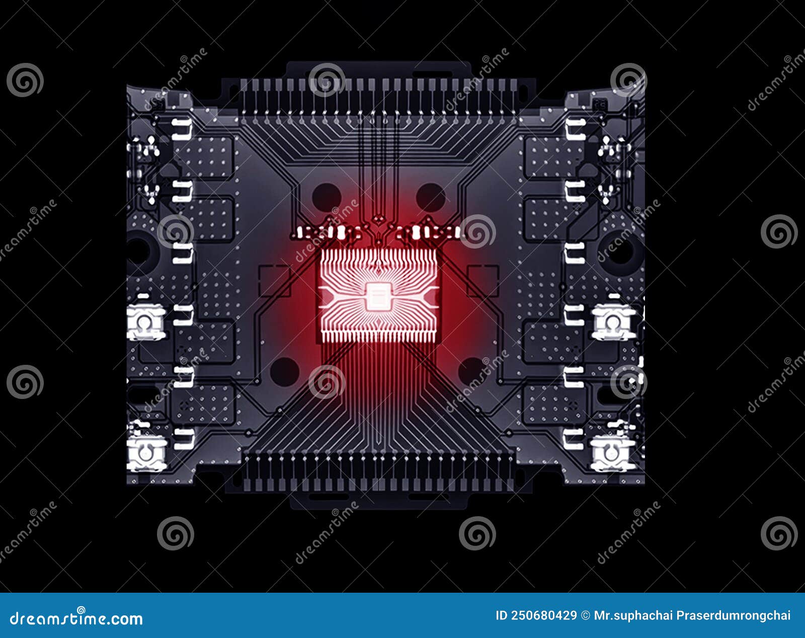 X-ray Image of Engine Control Unit or ECU Stock Image - Image of engine ...