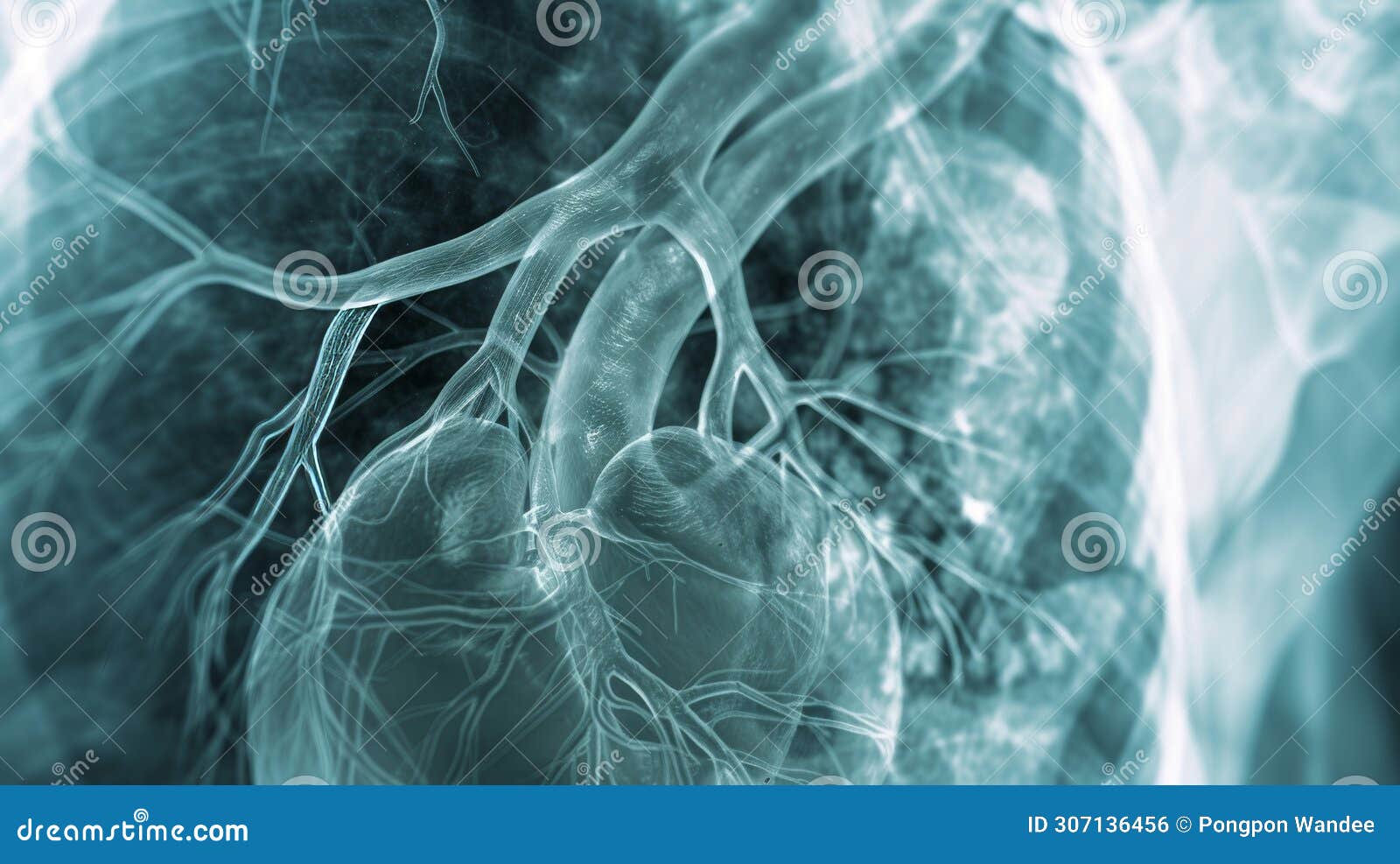 X-ray Image Of The Heart During Cardiac Catheterization Procedure Stock ...