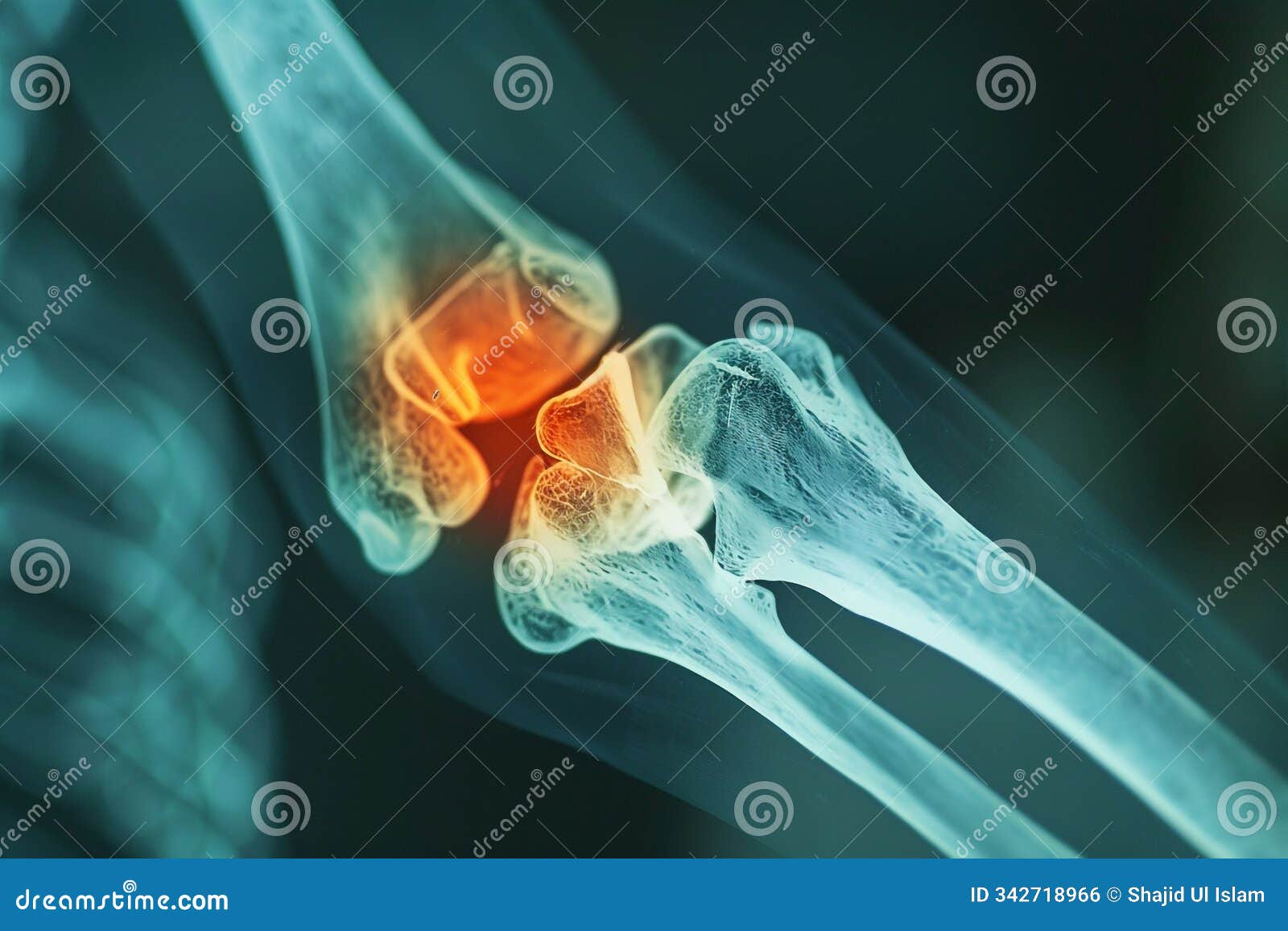 Elbow XRay Assessing Minor Sprain With Bone Edema Stock Image ...
