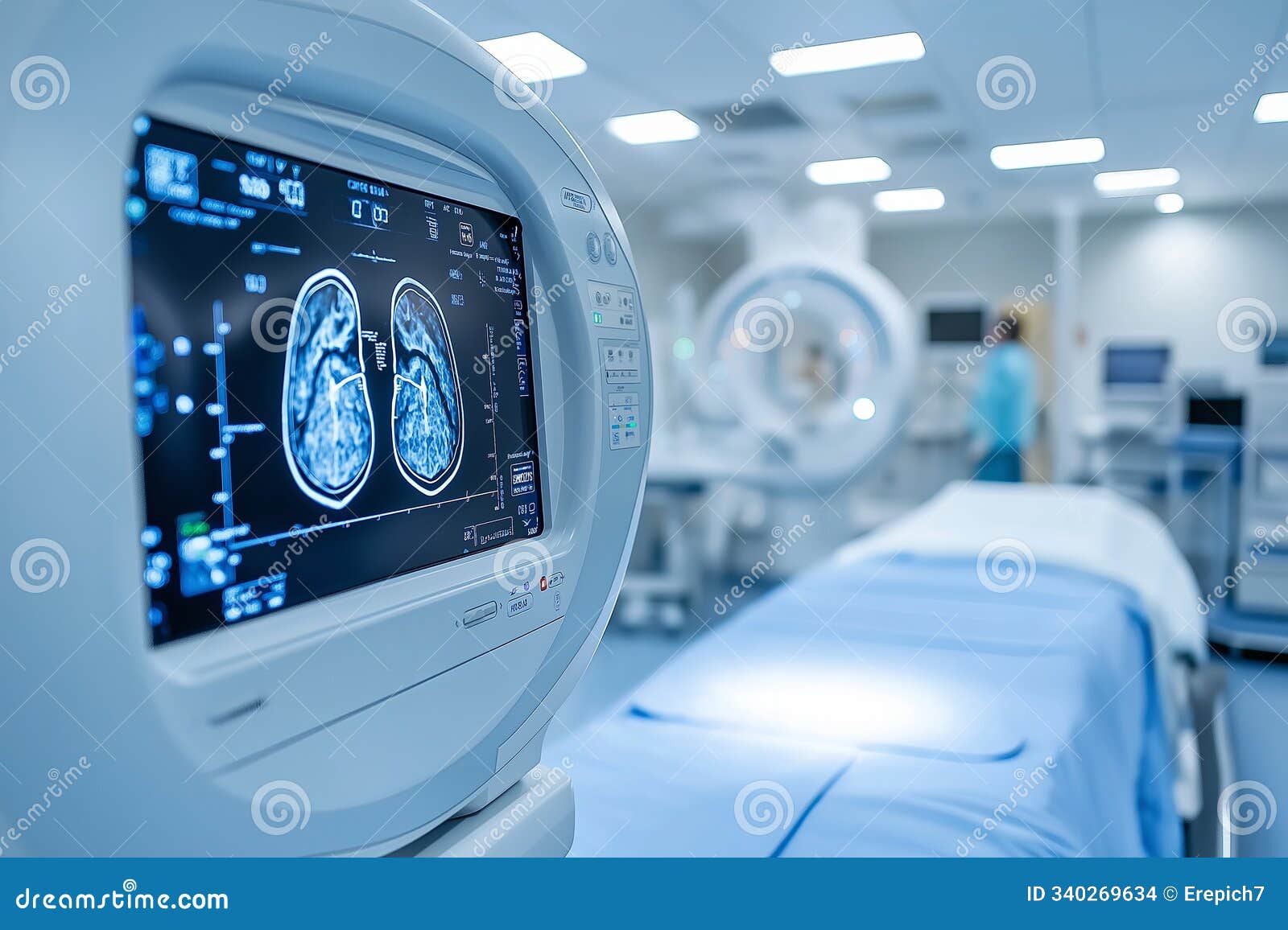 X-ray Image of Human Lungs in a Modern Operating Room. Stock Photo ...
