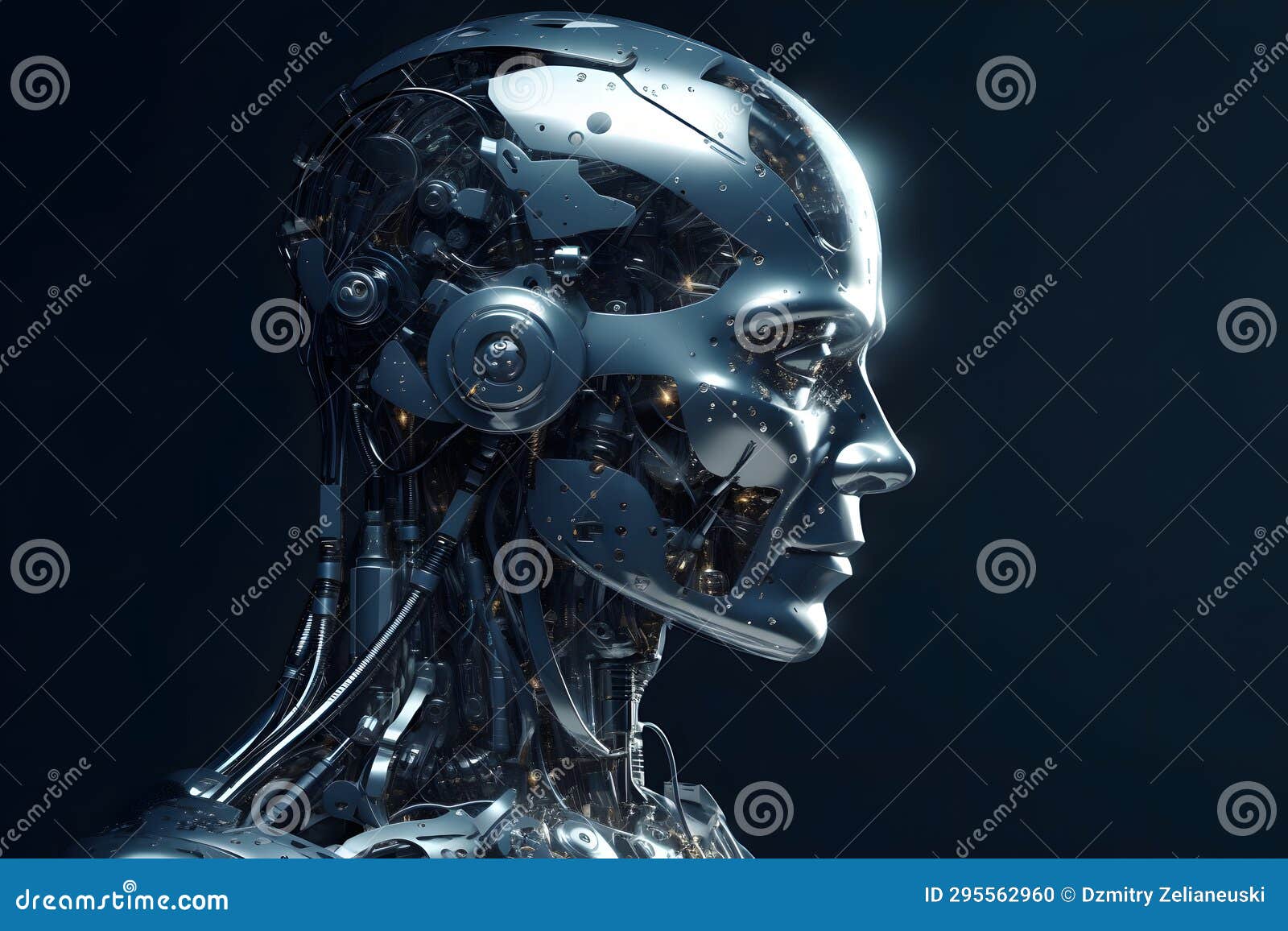 X Ray Image of Human Skull. Generative AI. Stock Illustration ...