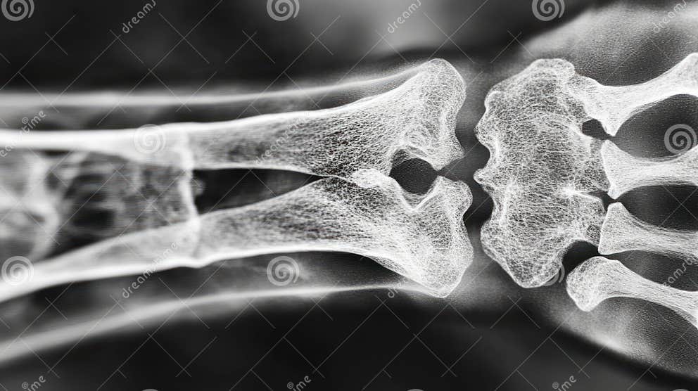 X-ray Image of a Human Wrist Showing Bones and Joints Stock Image ...