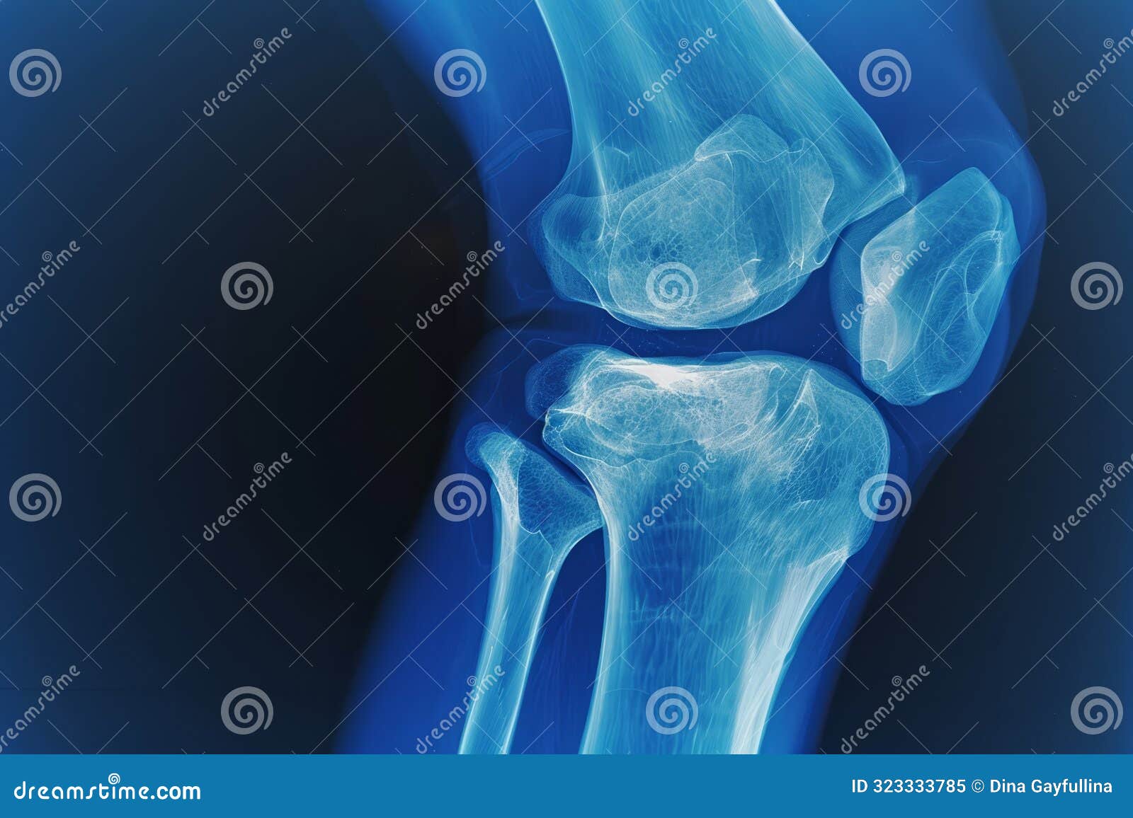 X-ray Image of Knee Joints with Clear Bone Structure. Stock Image ...