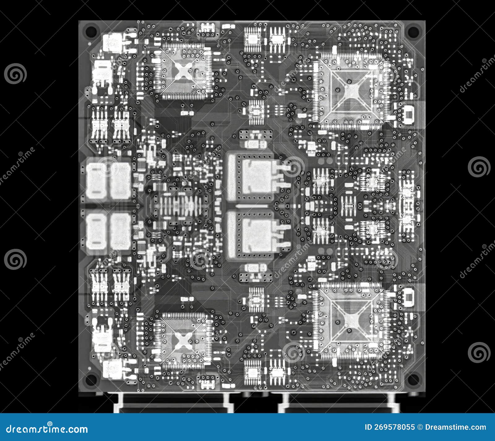 X-ray Image Of Mother Board Of Engine Control Unit Or ECU In Motorcycle ...