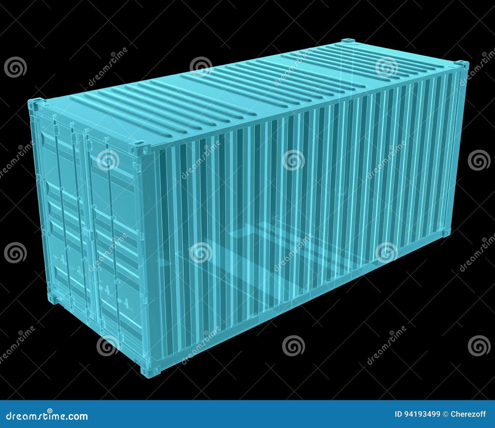 X-Ray Image of Shipping Container Stock Illustration - Illustration of ...